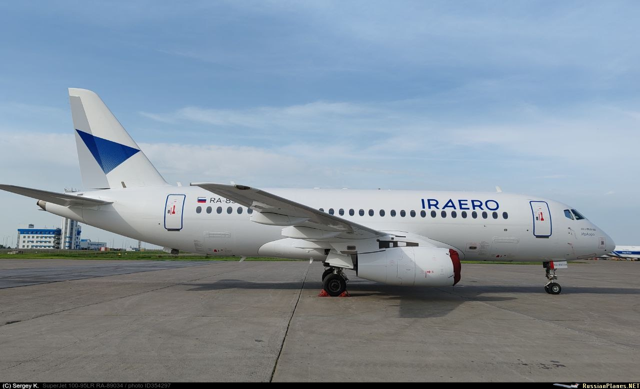 Фотография самолёта · Сухой · SuperJet 100-95LR · RA-89034 "Преподобный Серафим Саровский" (зав ...